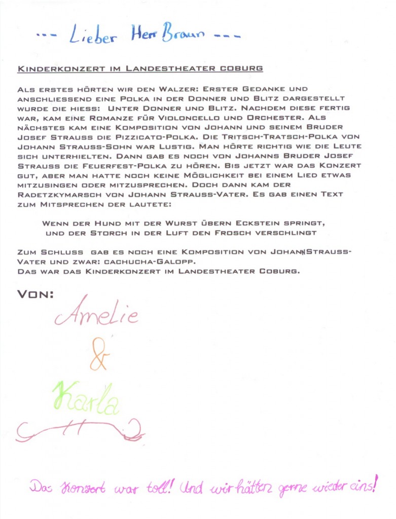 Kinderbrief | arts Ralph Braun